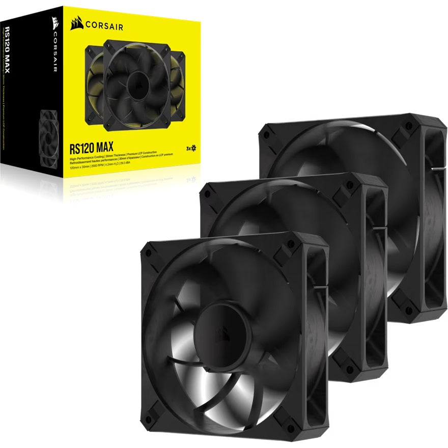 Corsair RS120 MAX 120mm PWM Thick Fans - Triple Pack, AF Series, STATI